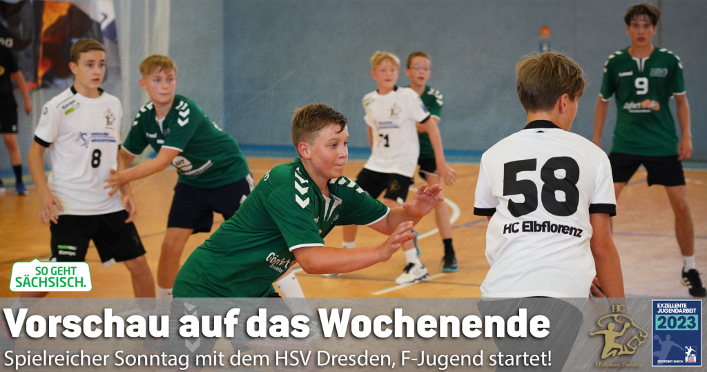 [NLZ] Vorschau auf das Wochenende - unsere F-Jugend startet! - Jungtiger HC Elbflorenz